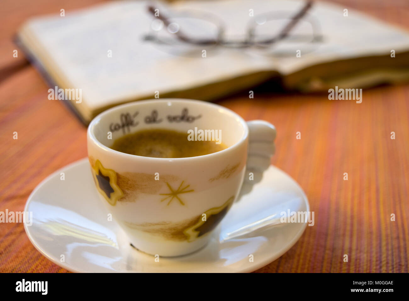 time for a break study break with an espresso coffee Stock Photo - Alamy