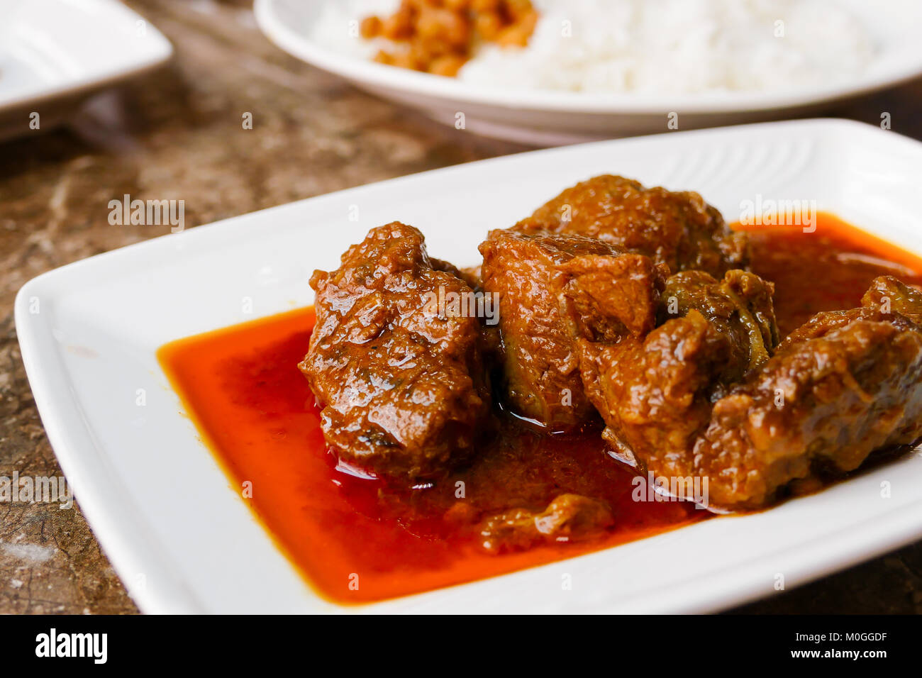 Lamb curry prepared Burmese style, Myanmar traditioanl food Stock Photo ...