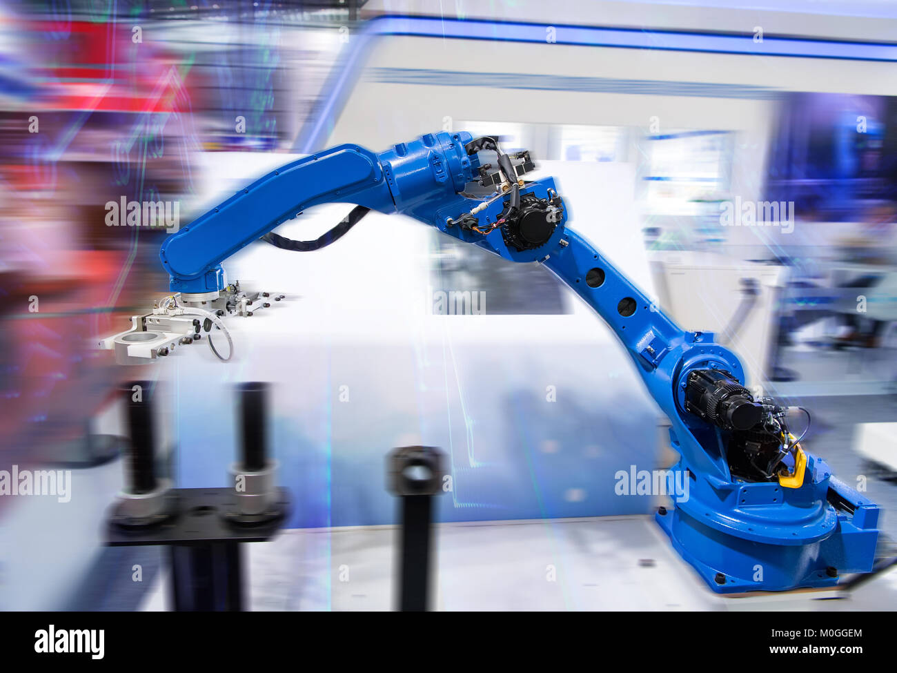 robotic machine tool in industrial manufacture plant,Smart factory ...