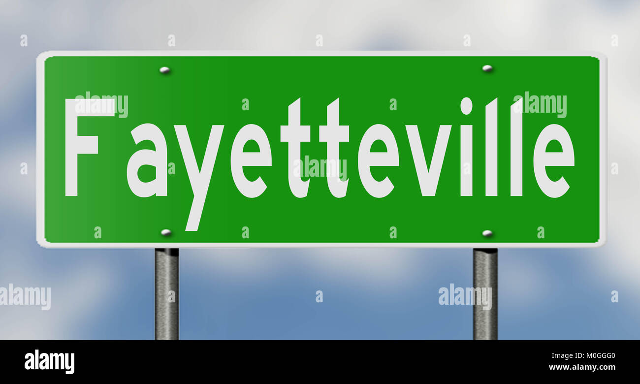 A 3d rendering of a green highway sign Stock Photo - Alamy