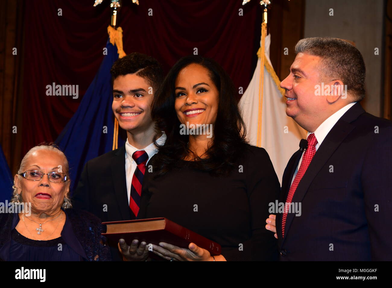 New York City, United States. 21st Jan, 2018. DA Eric Gonzales with ...