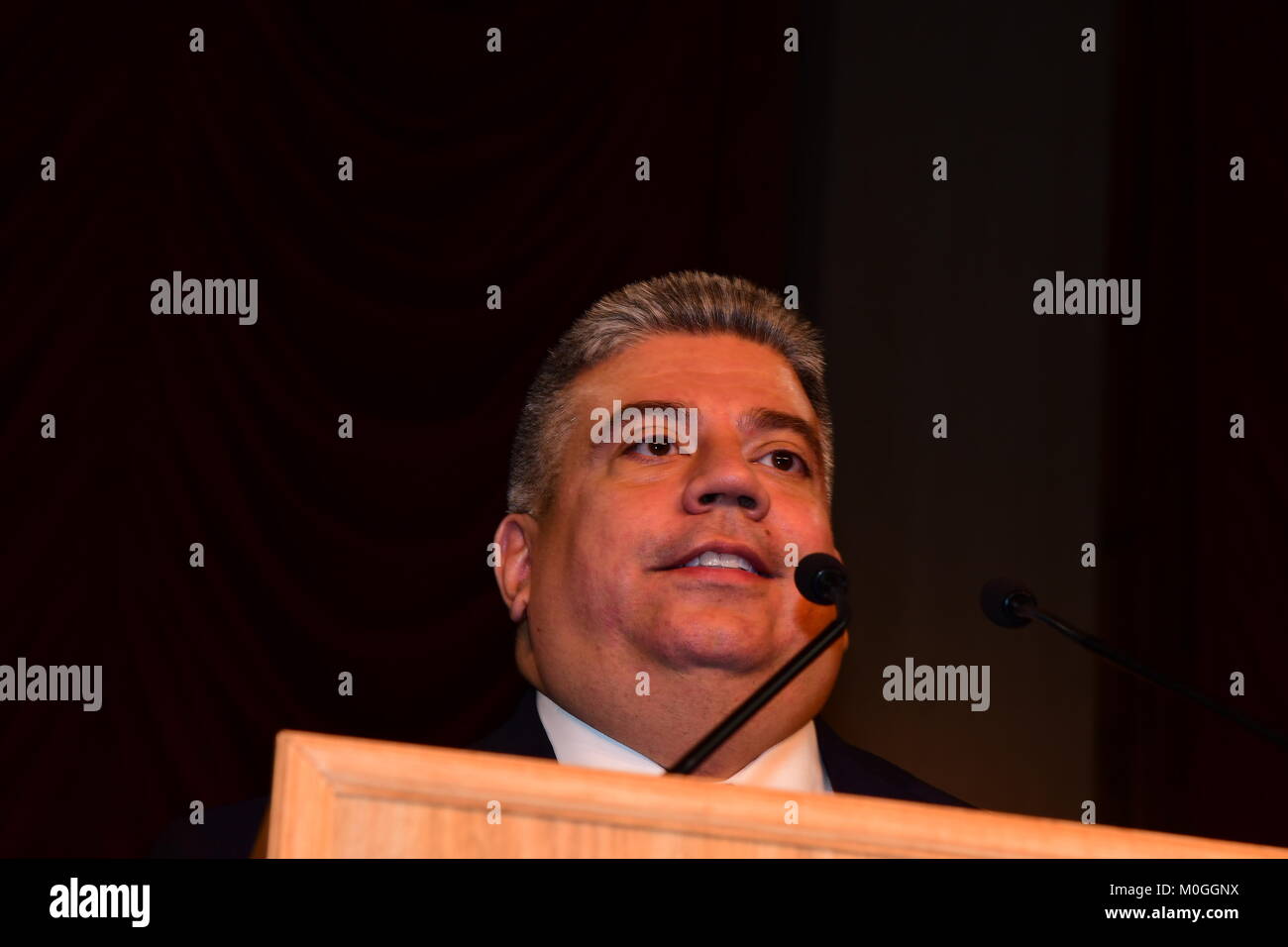 New York City, United States. 21st Jan, 2018. DA-elect Eric Gonzalez ...