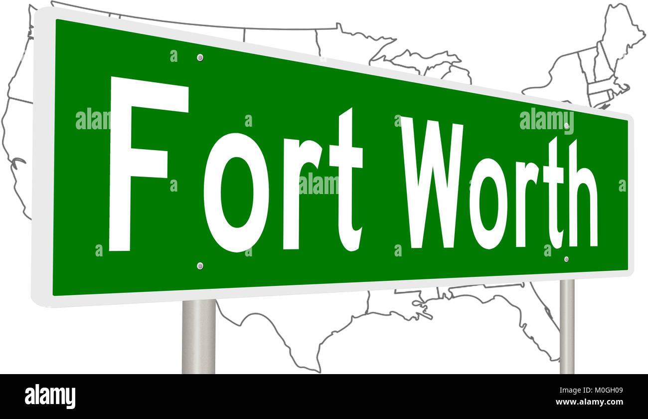 A 3d rendering of a green highway sign Stock Photo - Alamy