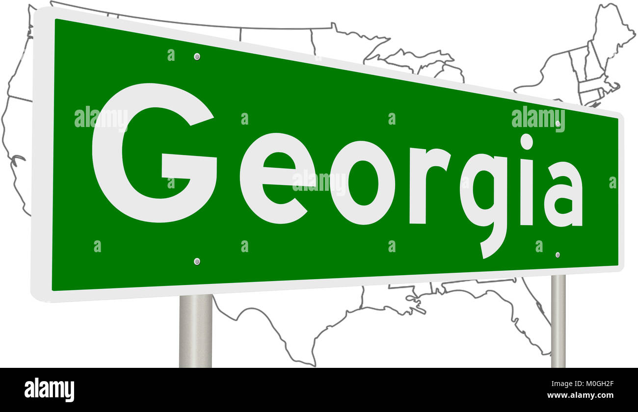 Georgia road highway map hi-res stock photography and images - Alamy