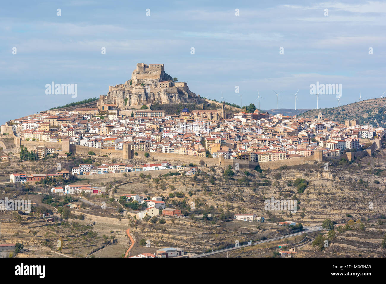 View at old medieval town of Morella, Castellon, Spain Stock Photo - Alamy
