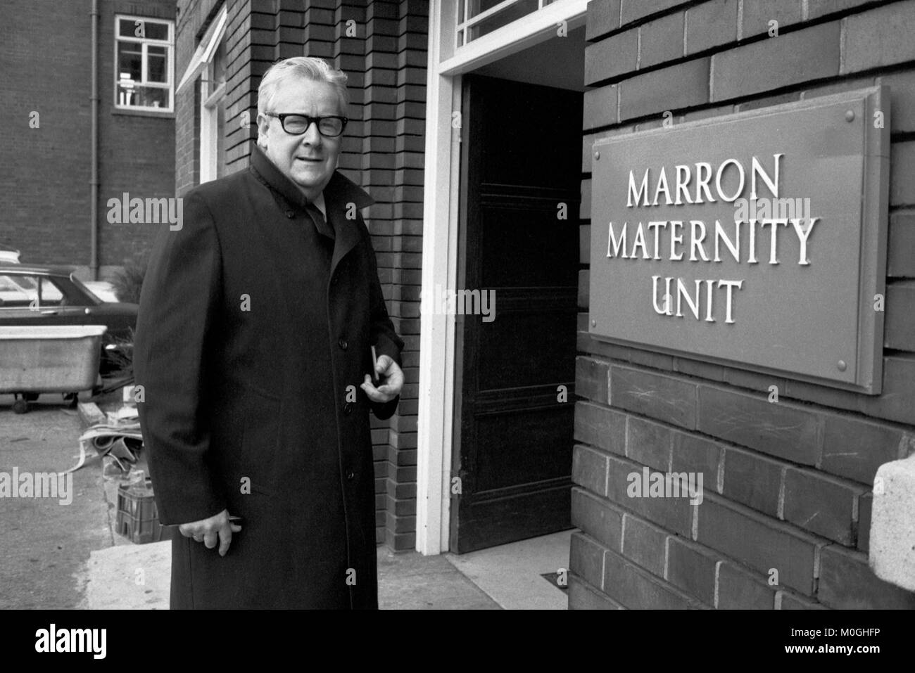 Dr Patrick Steptoe outside the Marron Maternity Unit, Oldham Hospital ...
