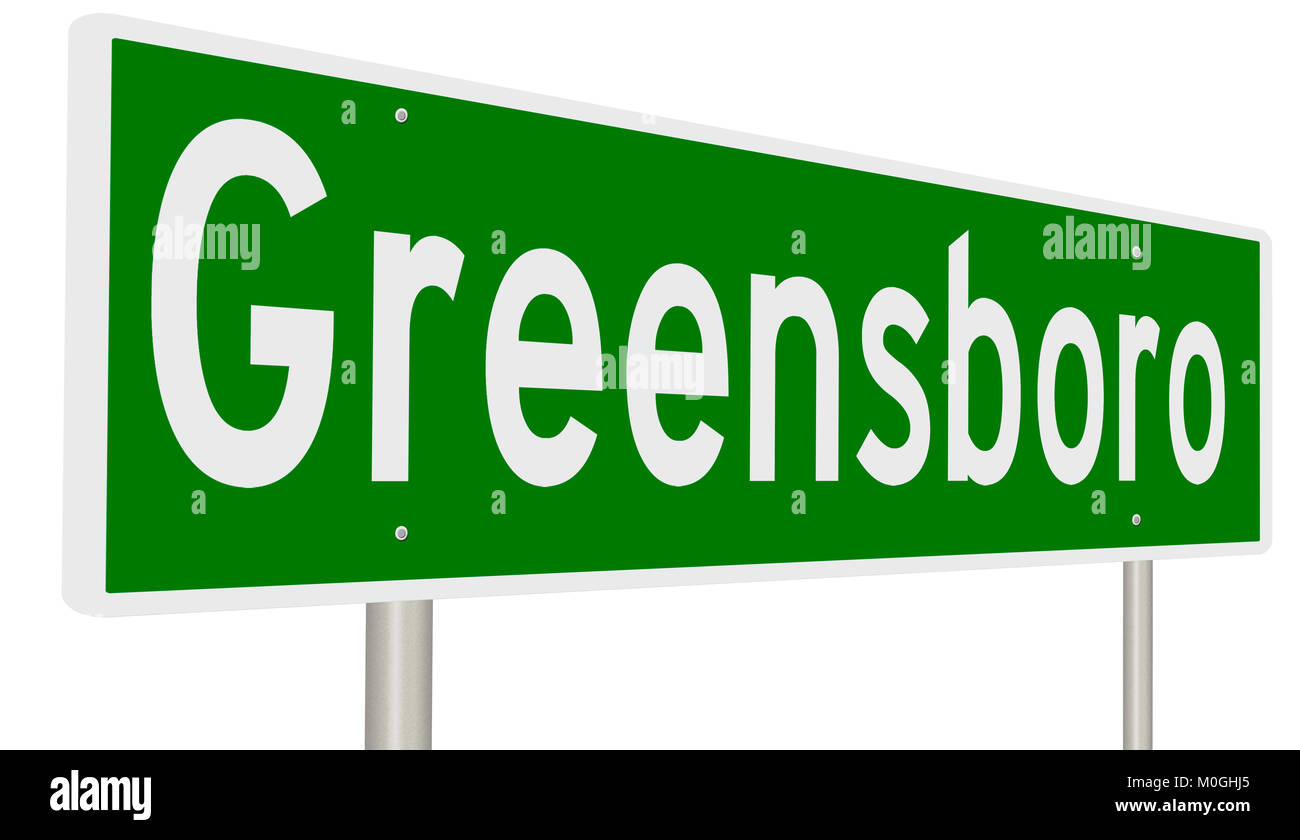 A 3d rendering of a green highway sign Stock Photo - Alamy
