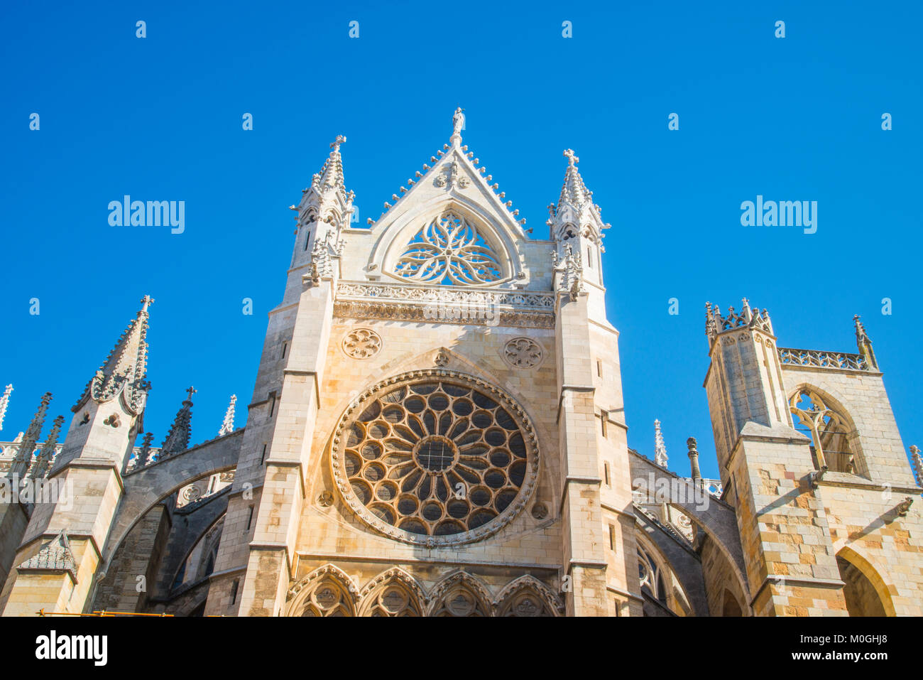 Rose window leon cathedral spain hi-res stock photography and images ...