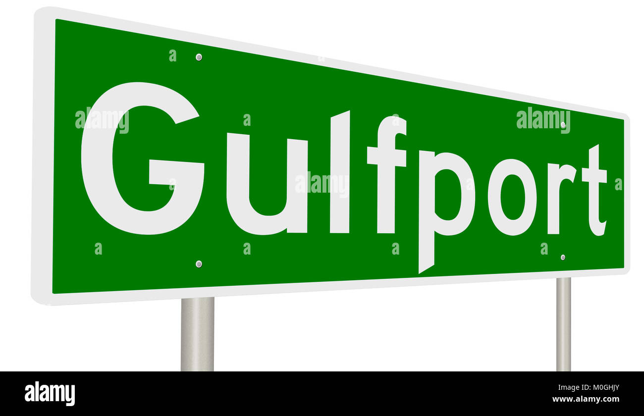 A 3d rendering of a green highway sign Stock Photo - Alamy