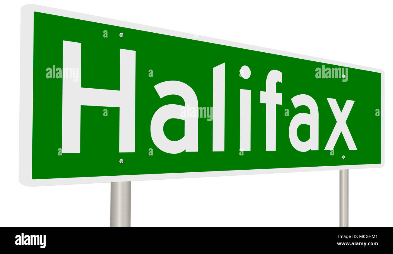 A 3d rendering of a green highway sign Stock Photo - Alamy