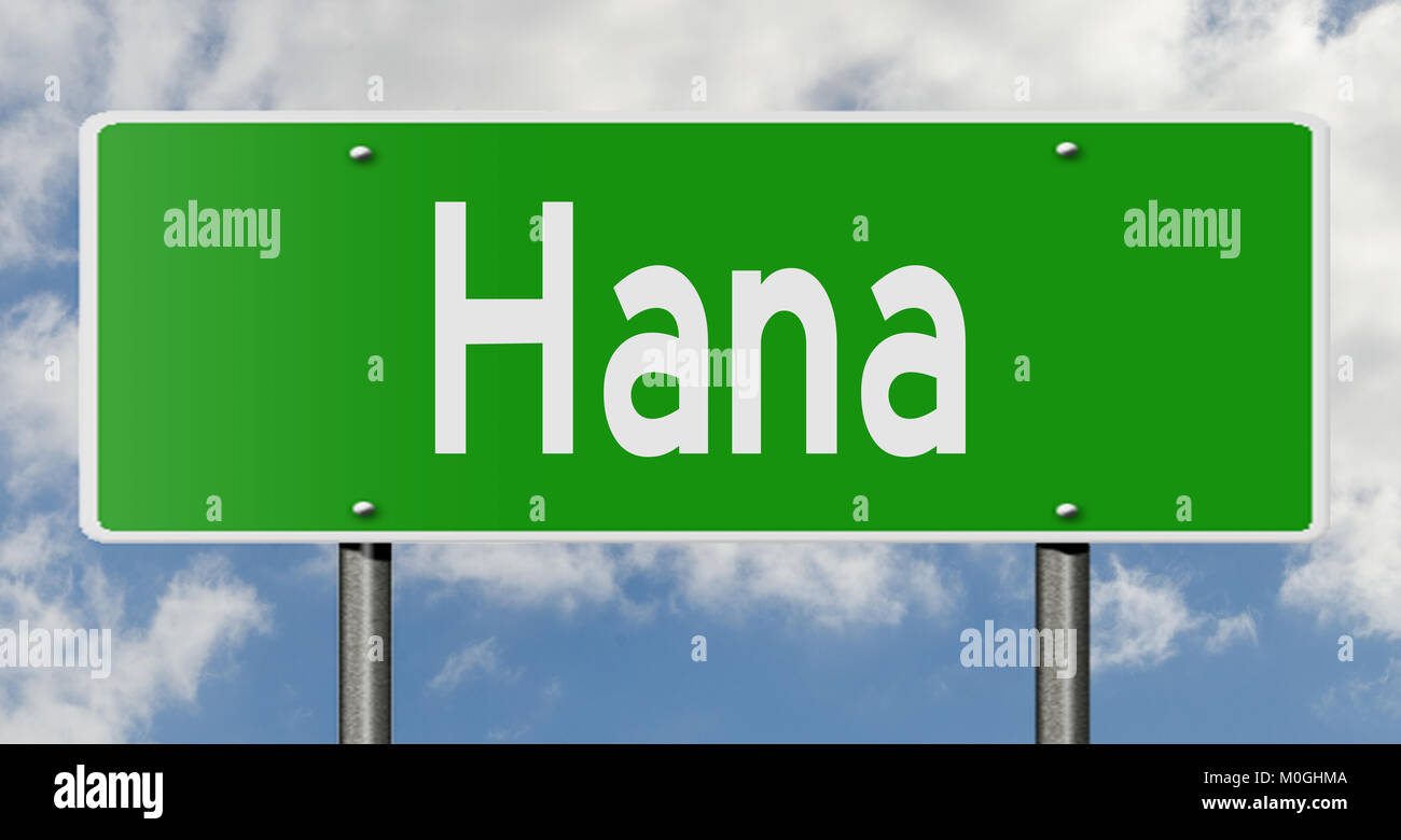 Hana road sign hi-res stock photography and images - Alamy