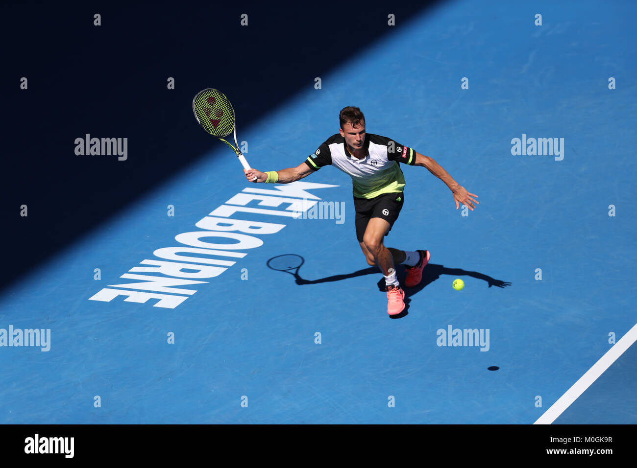 Melbourne, Australia. 22nd Jan, 2018. Hungarian tennis player Marton ...
