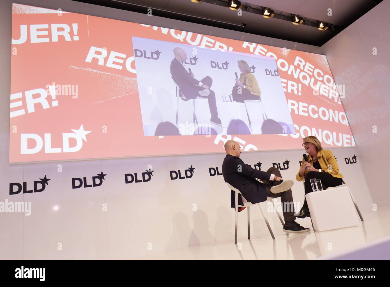 MUNICH/GERMANY - JANUARY, 21: (L-R) Andrew McAfee (MIT), Mary Lou ...