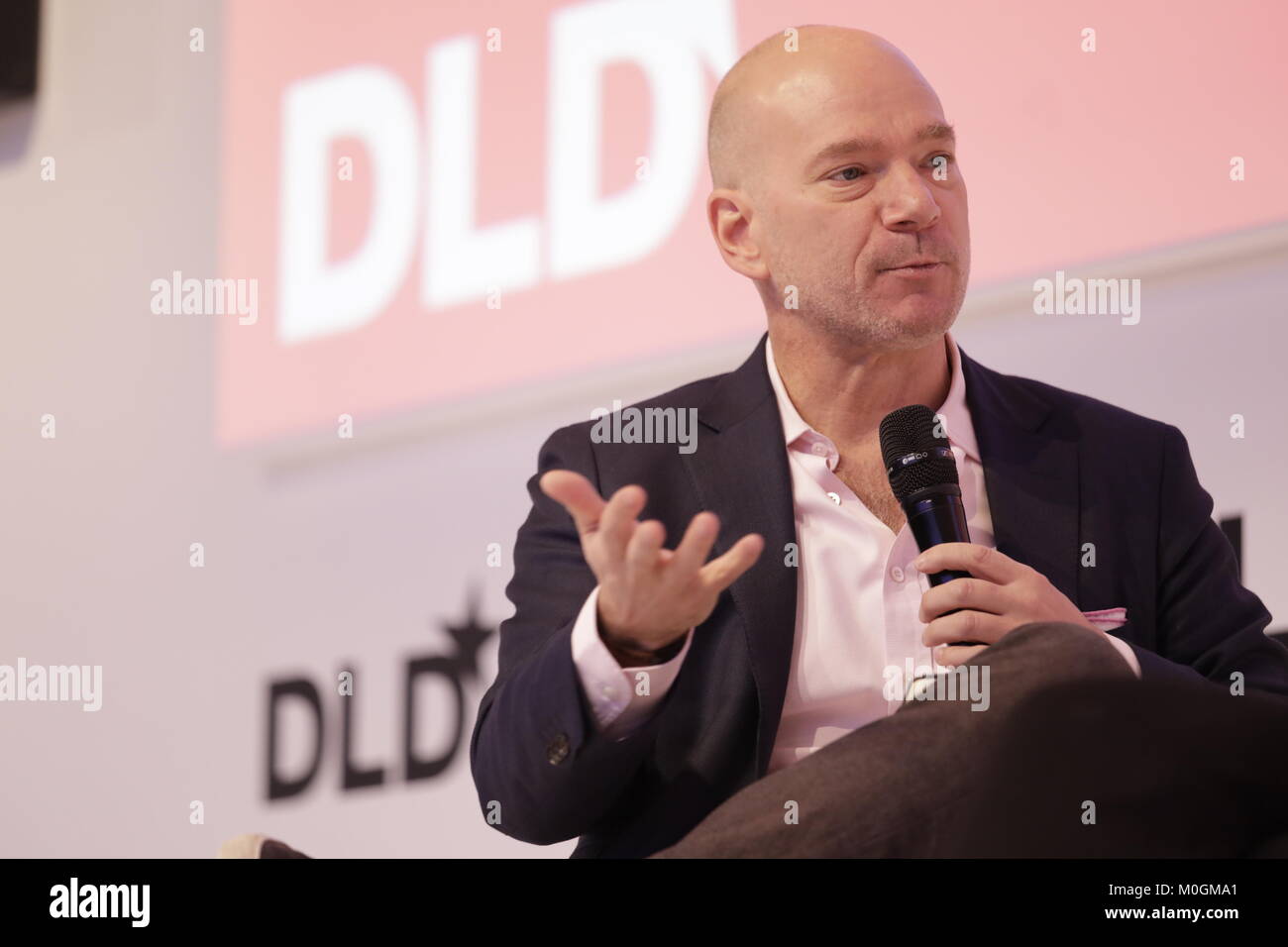 MUNICH/GERMANY - JANUARY, 21: Andrew McAfee (MIT) speak at a panel ...