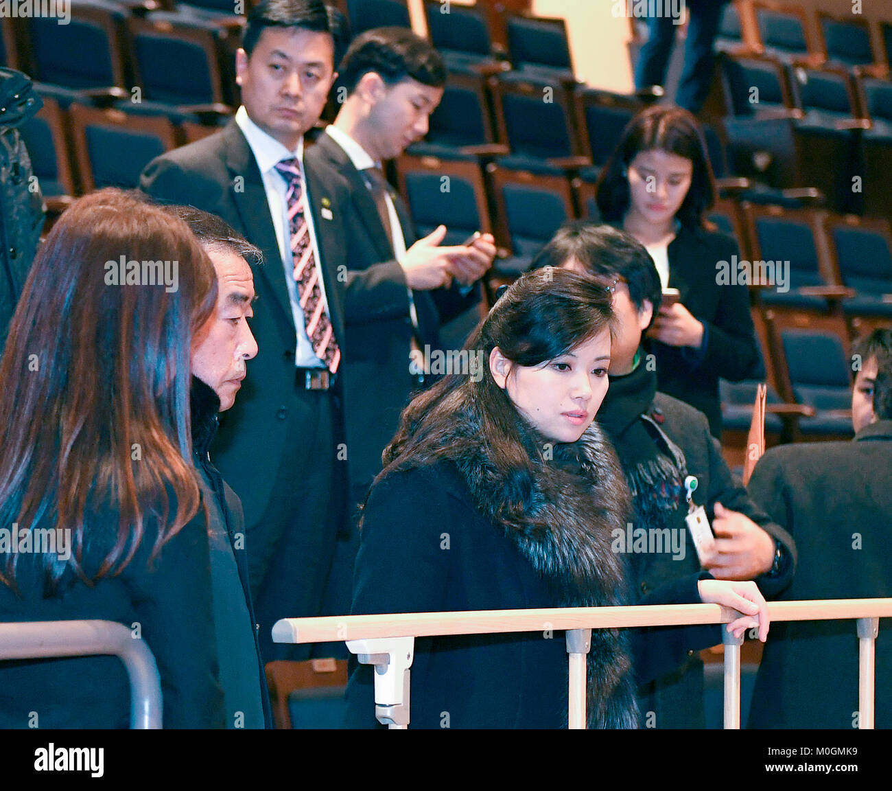 Head of the norths all female moranbong band hyon song wol hi-res stock ...