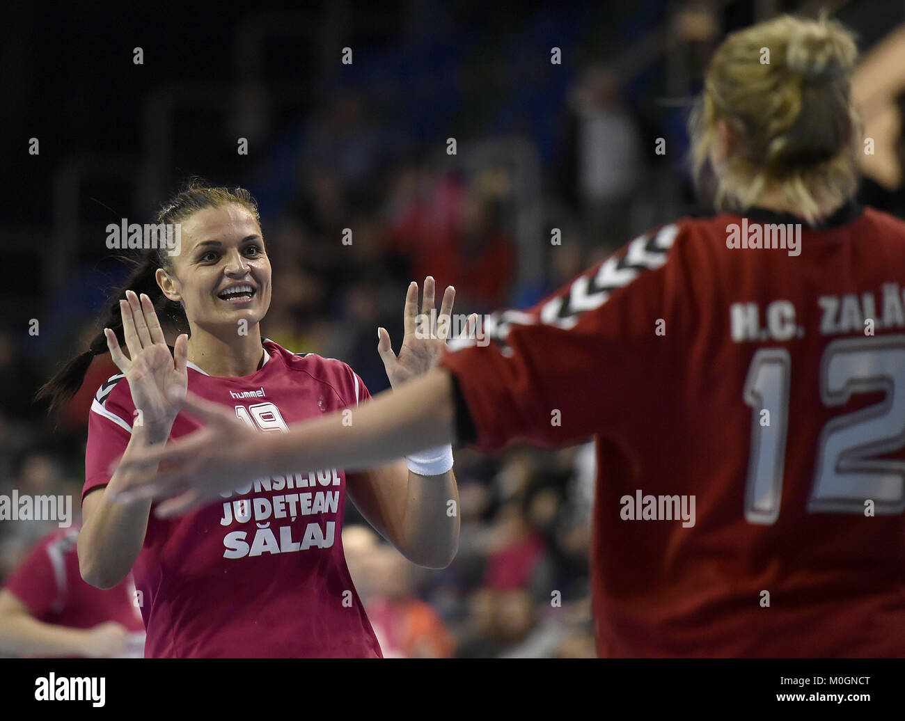 Most, Czech Republic. 21st Jan, 2018. Handball players ANA MARIA DRAGUT ...