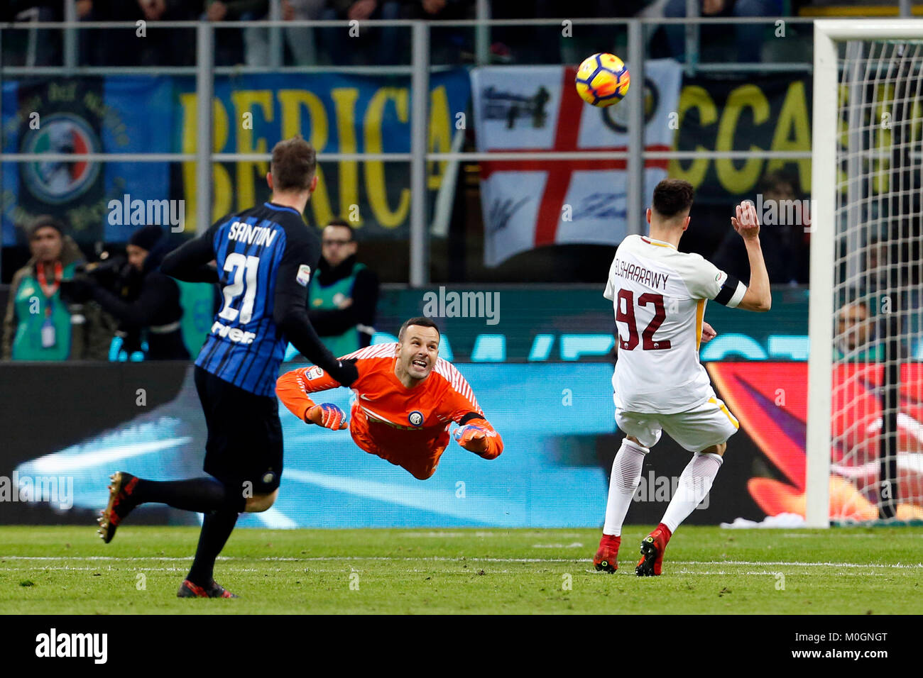 Olympic Stadium, MILAN, Italy. 21st Jan, 2018. Goalkeeper Samir ...