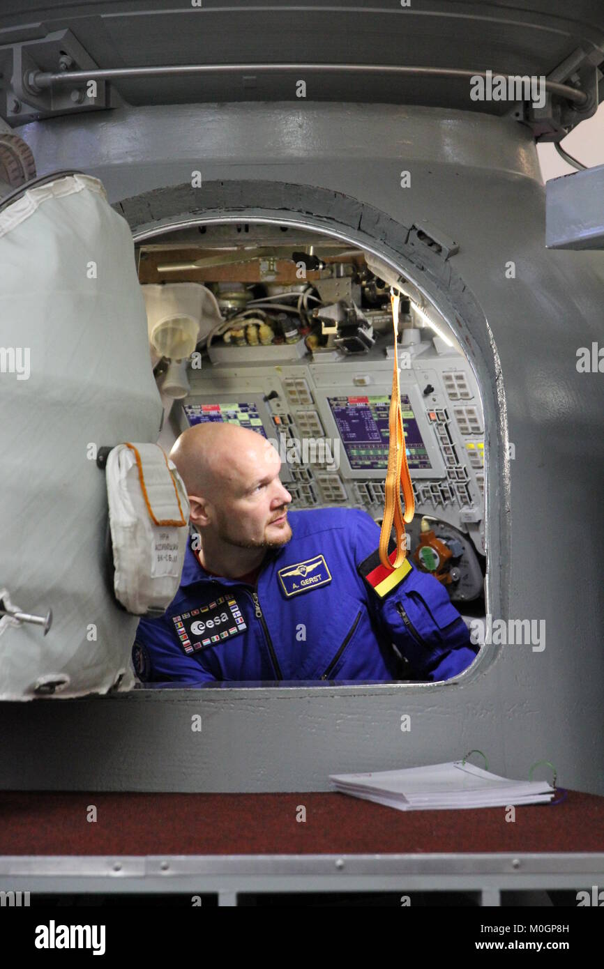 Moscow, Russia. 19th Jan, 2018. German astronaut Alexander Gerst ...