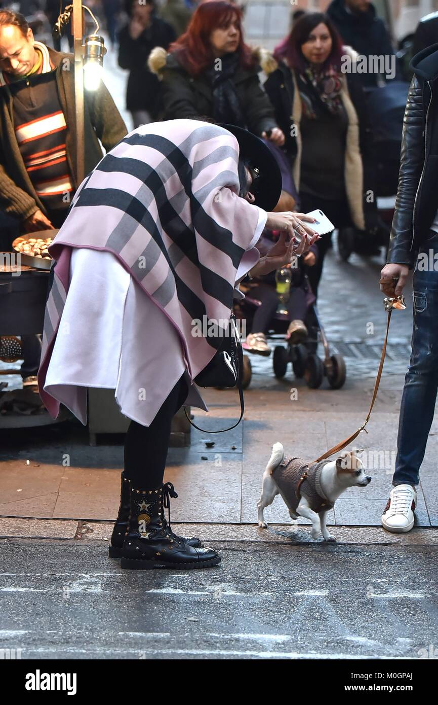 Rome, Italy. 22nd Jan, 2018. *SPECIAL FEE NO WEB * Rome, Raffaella ...