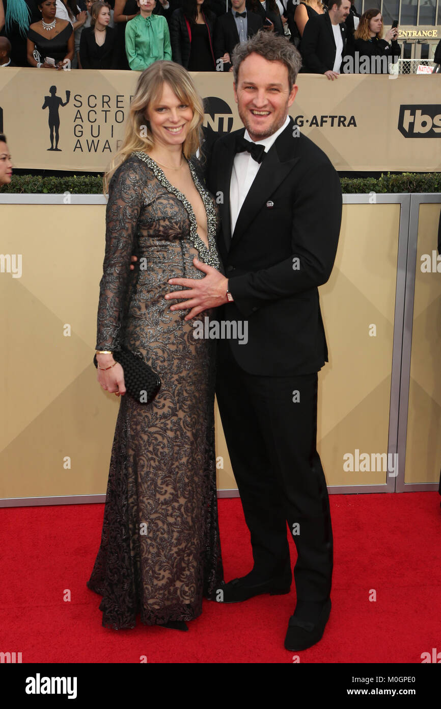 Los Angeles, Ca, USA. 21st Jan, 2018. Cecile Breccia, Jason Clarke at ...