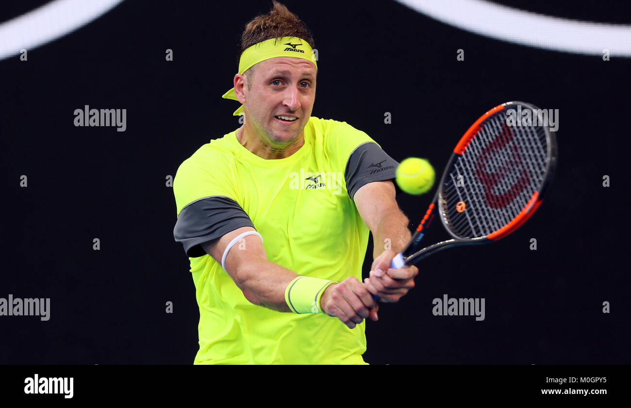 Melbourne, Australia. 22nd Jan, 2018. Tennys Sandgren of the United ...