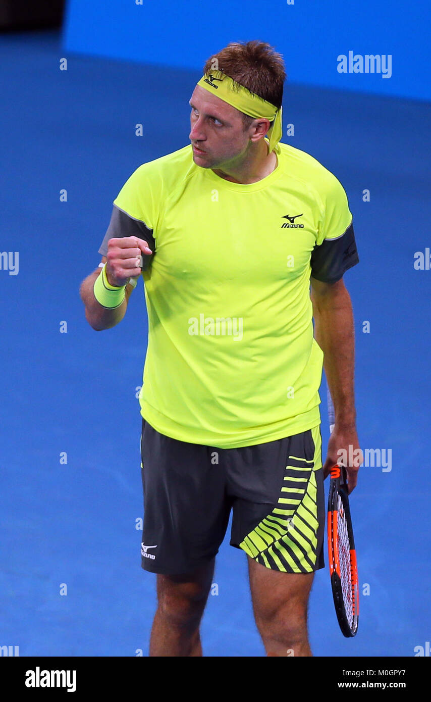Melbourne, Australia. 22nd Jan, 2018. Tennys Sandgren of the United ...
