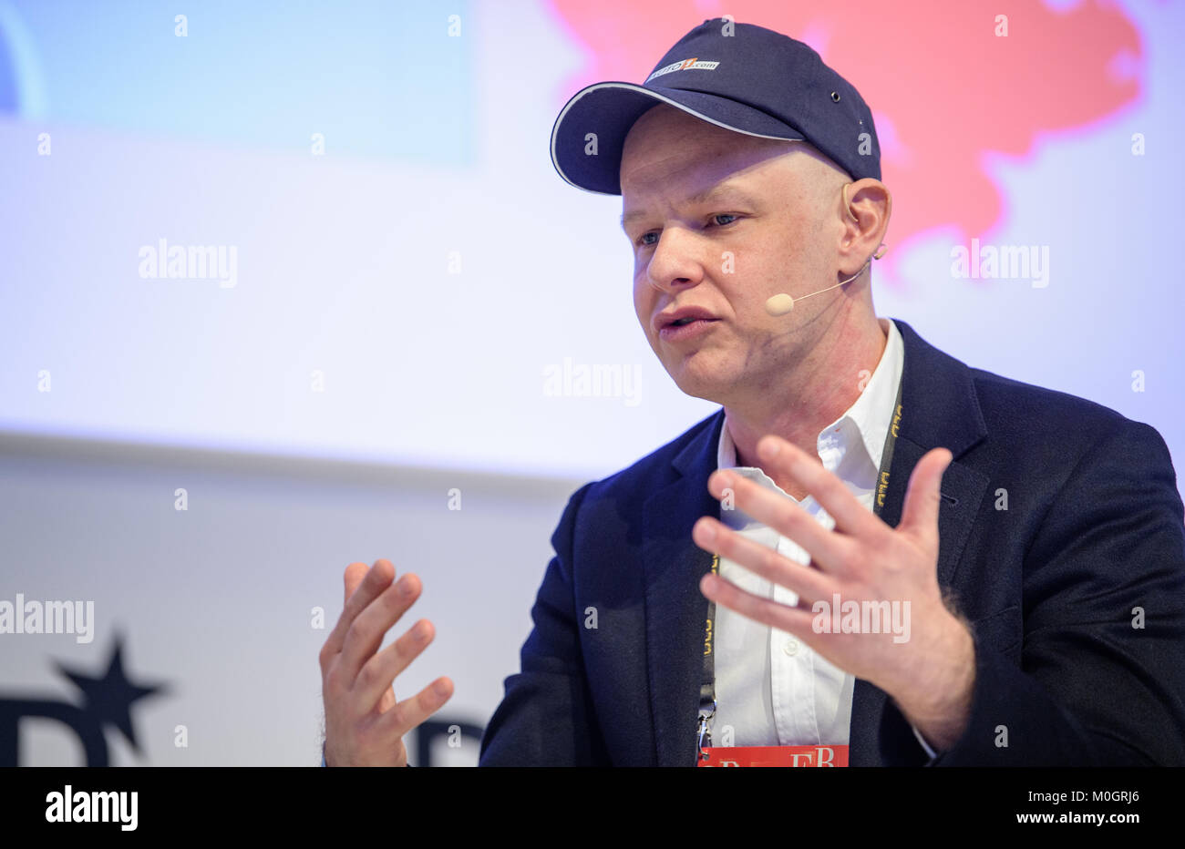 Munich, Germany. 22nd Jan, 2018. Christopher Muhr, co-founder of AUTO1 ...