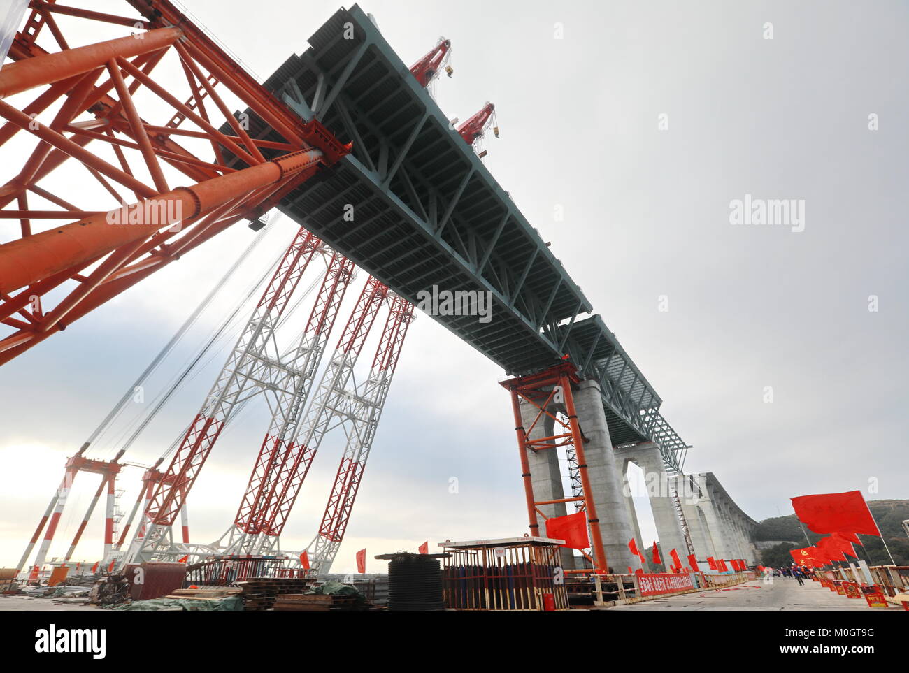Fuzhou, Pingtan cross-strait expressway-railway bridge in southeast ...