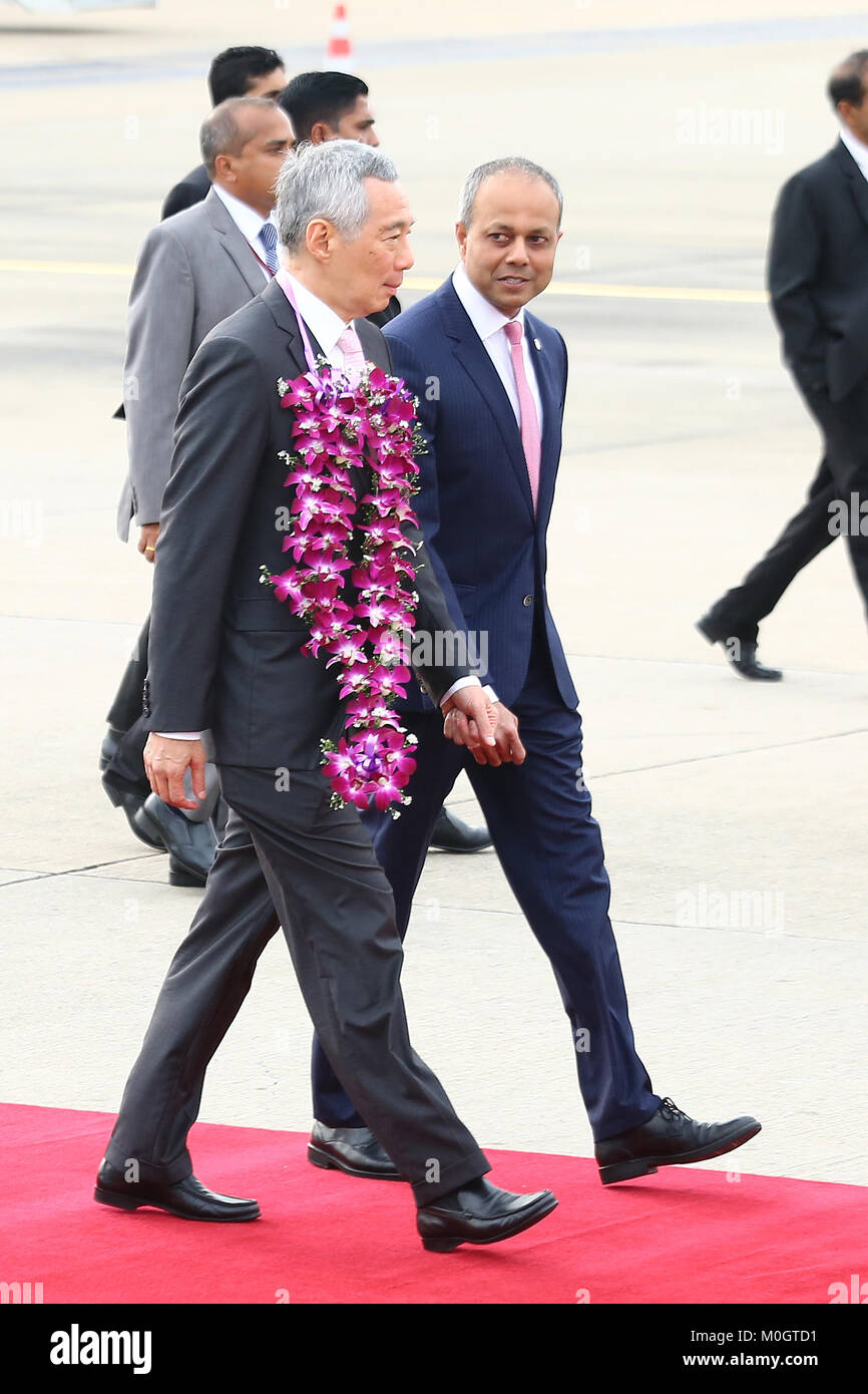 Singapore Prime Minister Lee Hsien Loong and His Wife Ho Ching arrival ...