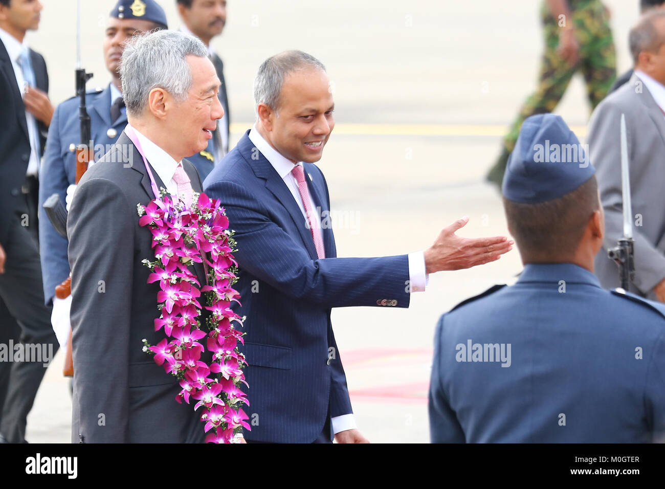 Singapore Prime Minister Lee Hsien Loong and His Wife Ho Ching arrival ...