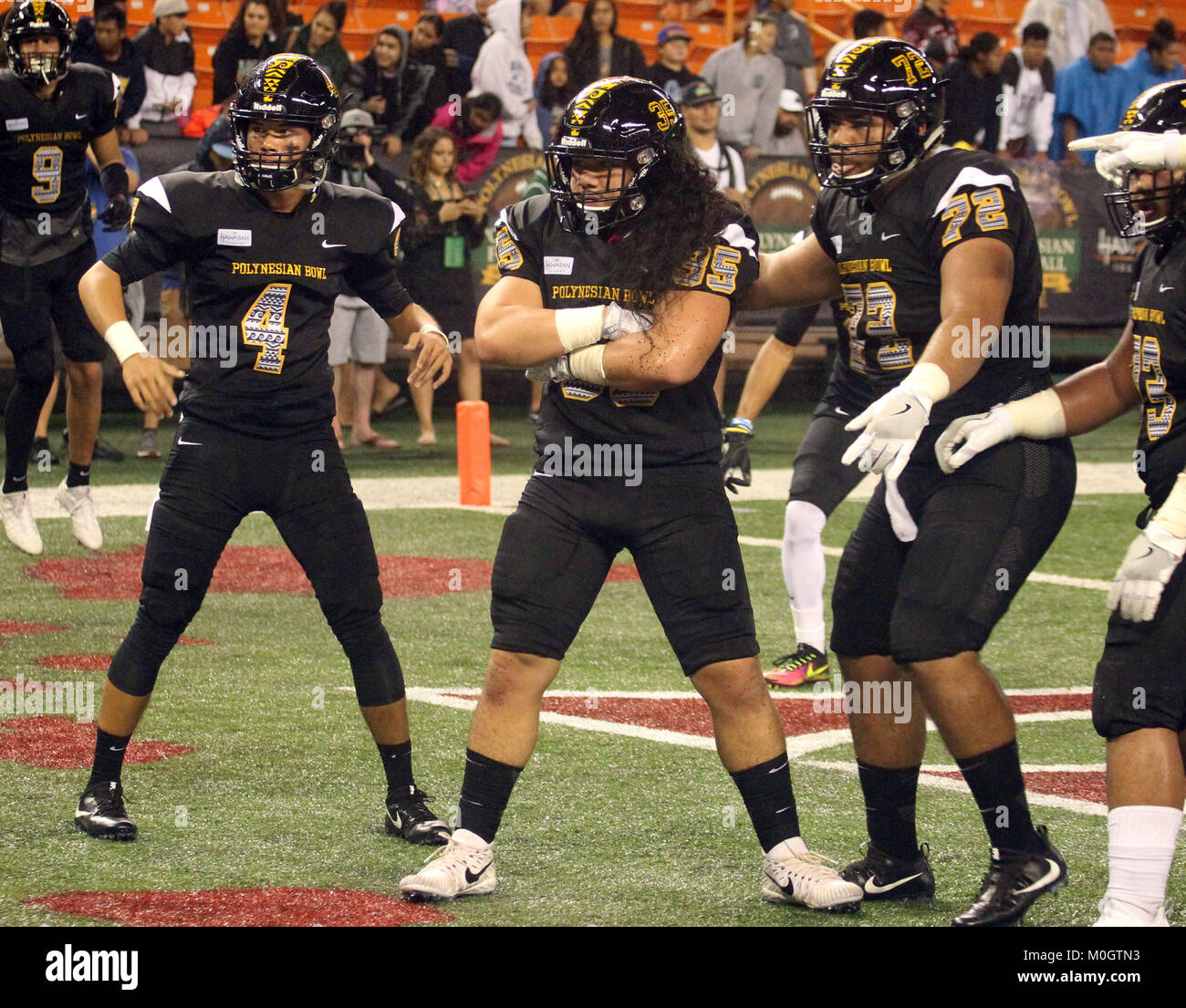 January 20, 2018 - Team Makai quarterback Austin Ewing #4 (Konawaena HS ...