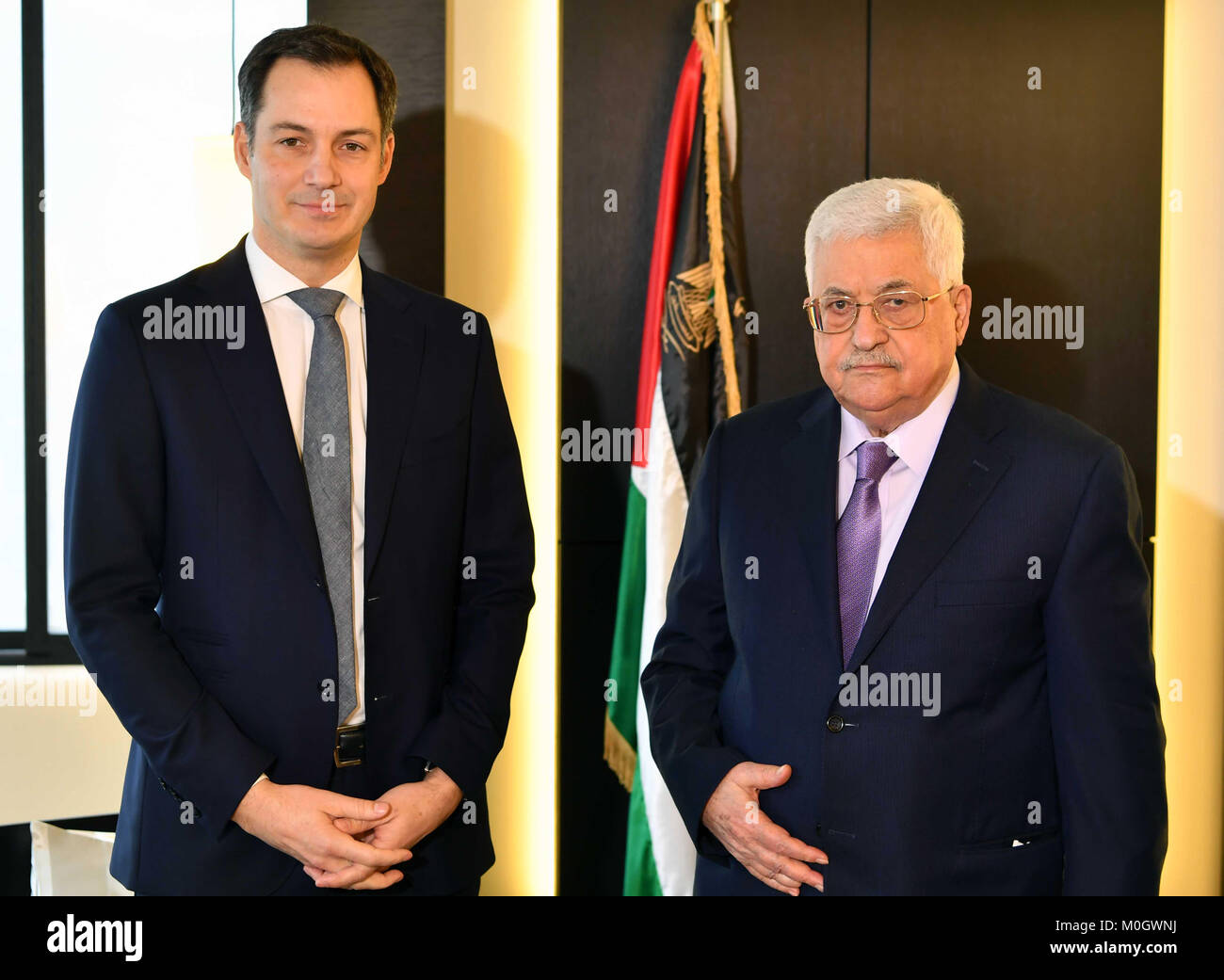 Brussels, Brussels, Belgium. 22nd Jan, 2018. Palestinian President ...