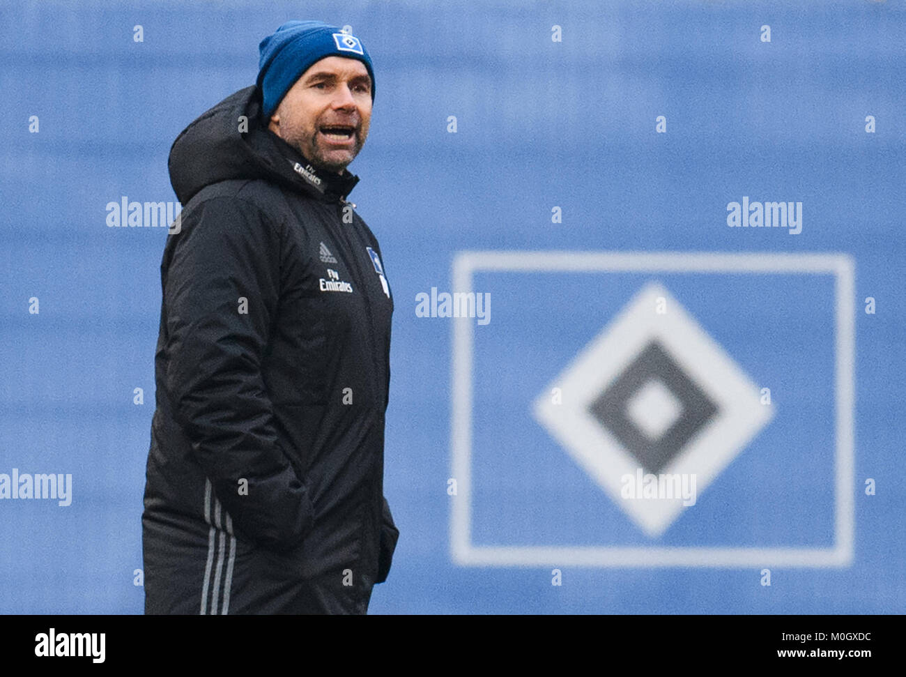 Bernd Hollerbach, new lead trainer of the Bundesliga team Hamburger SV ...
