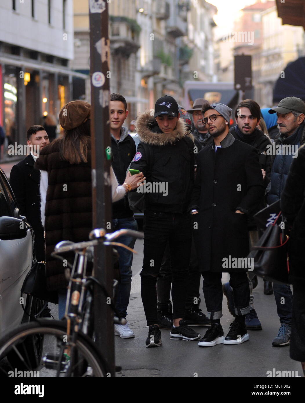 Milan, Lorenzo Insigne and wife Genoveffa in the center Lorenzo Insigne ...