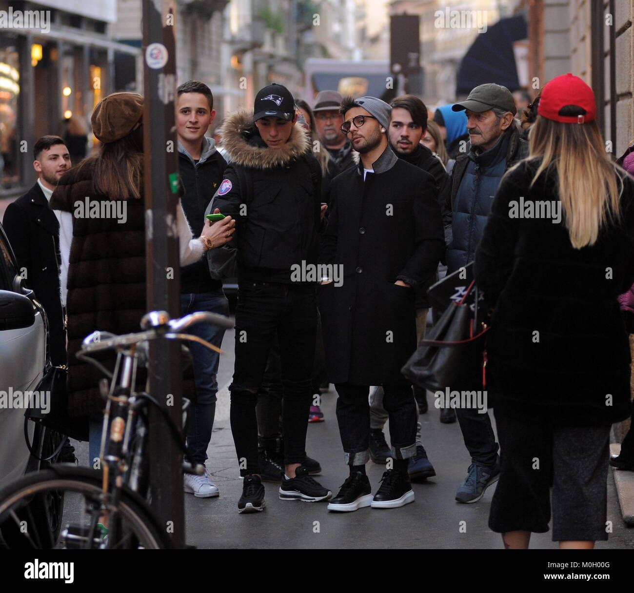 Milan, Lorenzo Insigne and wife Genoveffa in the center Lorenzo Insigne ...