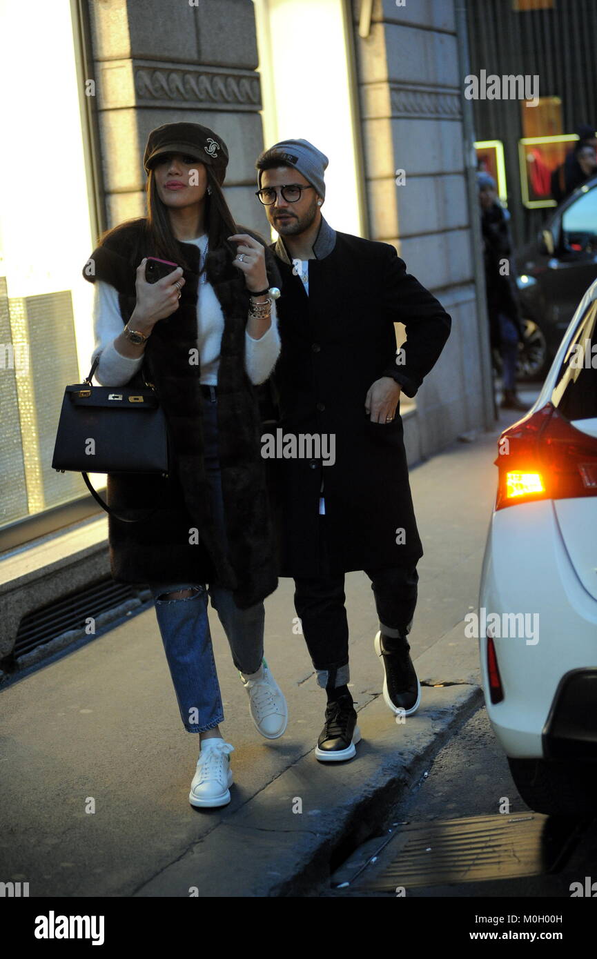 Milan, Lorenzo Insigne and wife Genoveffa in the center Lorenzo Insigne ...
