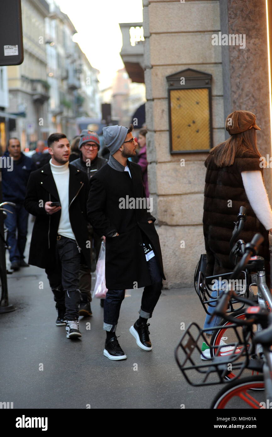 Milan, Lorenzo Insigne and wife Genoveffa in the center Lorenzo Insigne ...