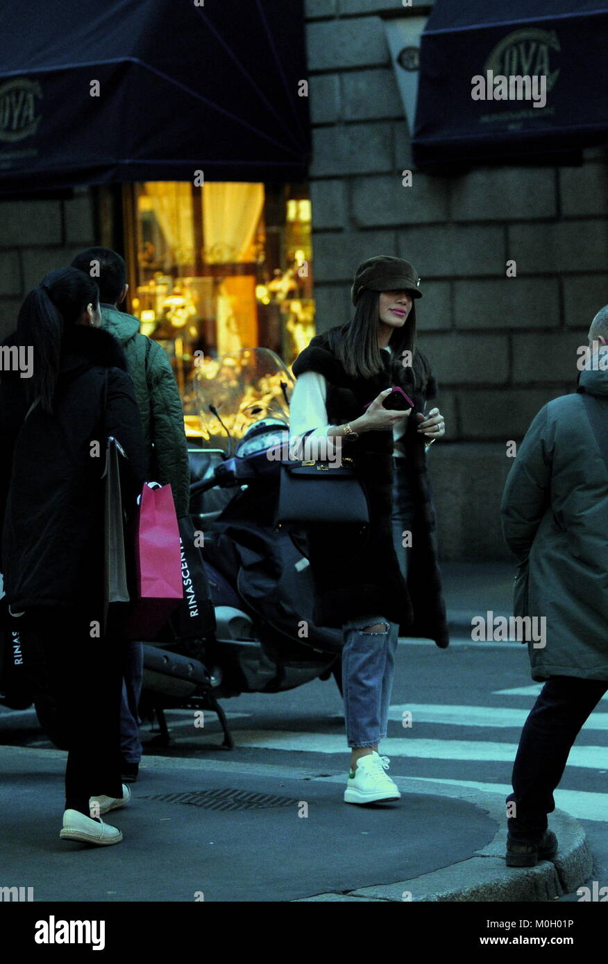 Milan, Lorenzo Insigne and wife Genoveffa in the center Lorenzo Insigne ...