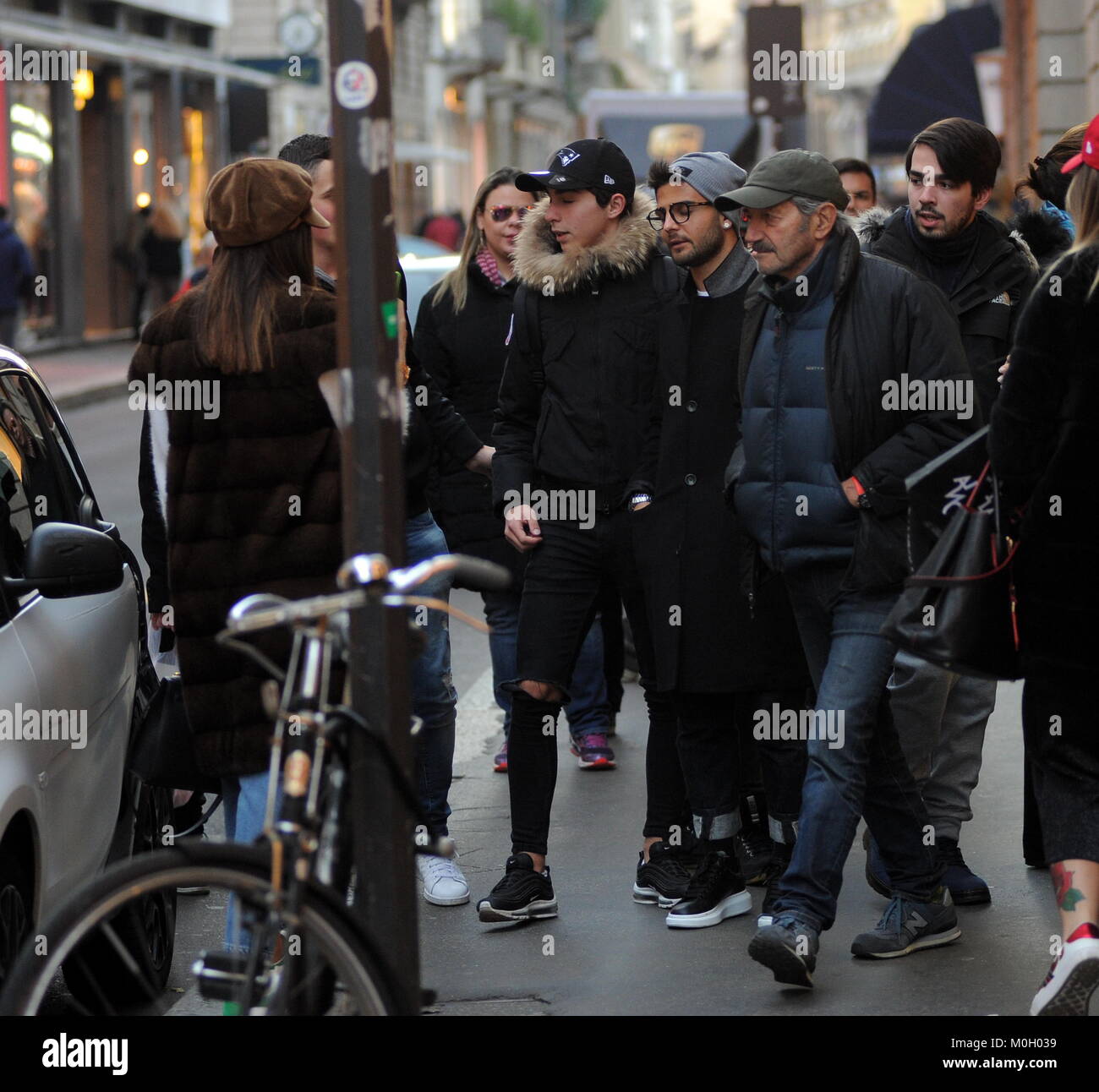 Milan, Lorenzo Insigne and wife Genoveffa in the center Lorenzo Insigne ...