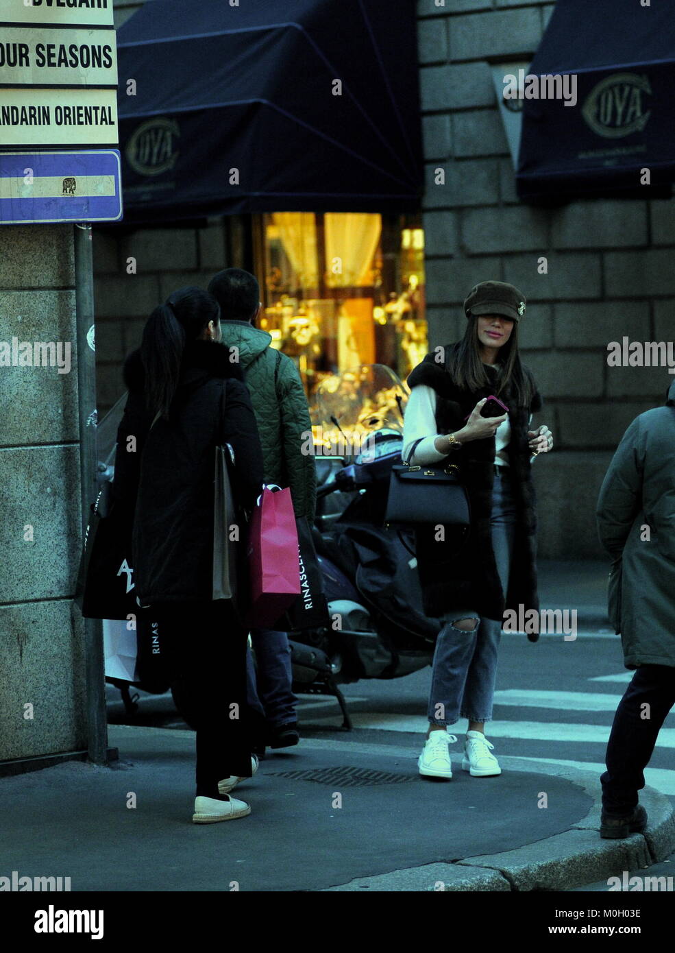 Milan, Lorenzo Insigne and wife Genoveffa in the center Lorenzo Insigne ...