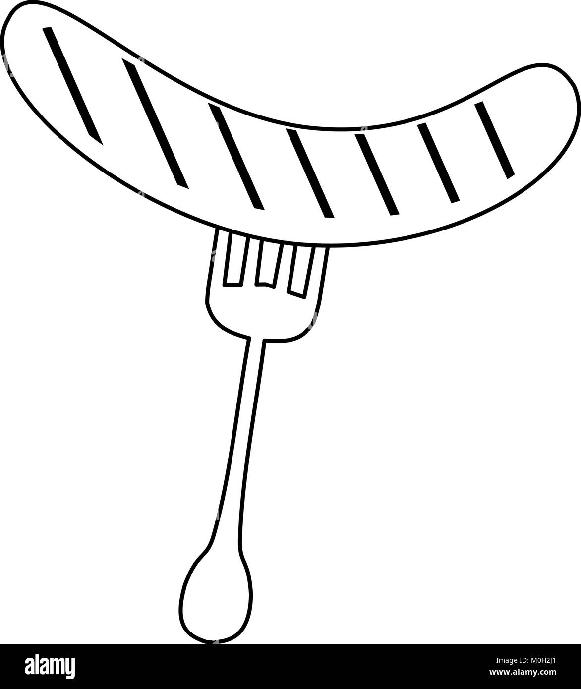 Sausage appetizer Black and White Stock Photos & Images - Alamy