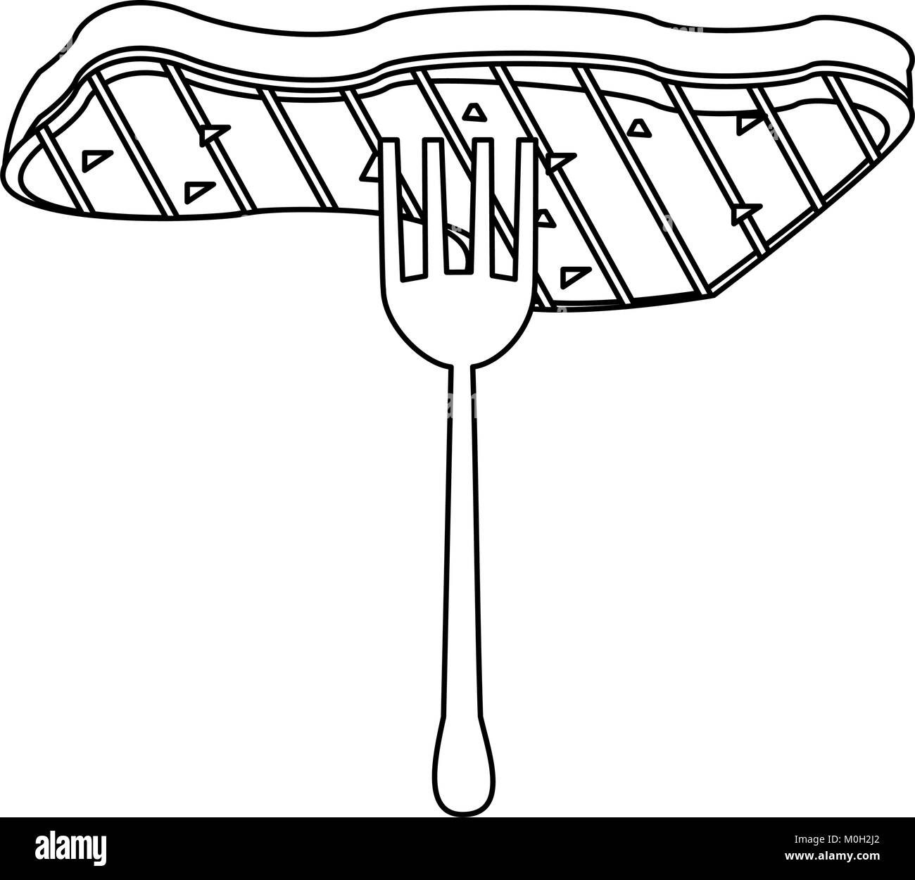 Steak meat roasted on Black and White Stock Photos & Images - Alamy