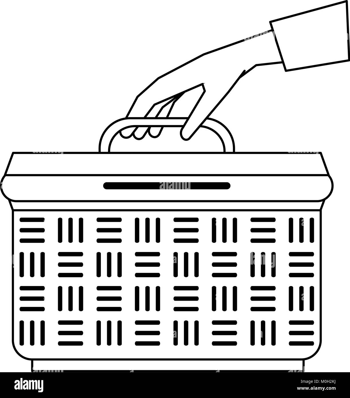 Hand with basket Stock Vector Image & Art - Alamy