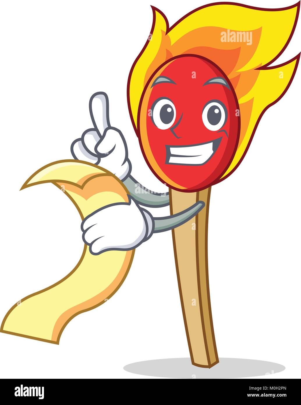With menu match stick mascot cartoon Stock Vector Image & Art - Alamy