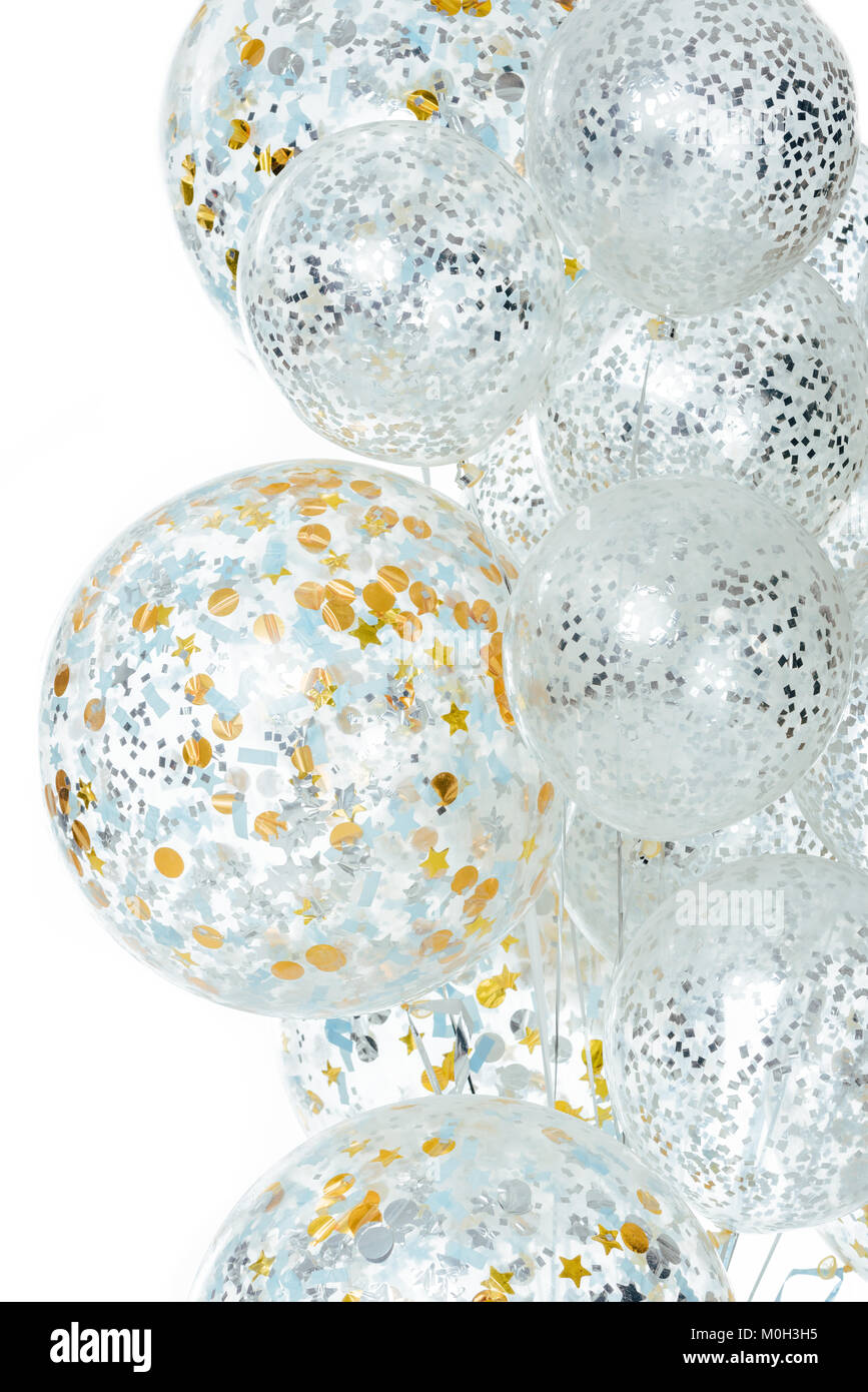 close up view of helium balloons for celebration Stock Photo - Alamy