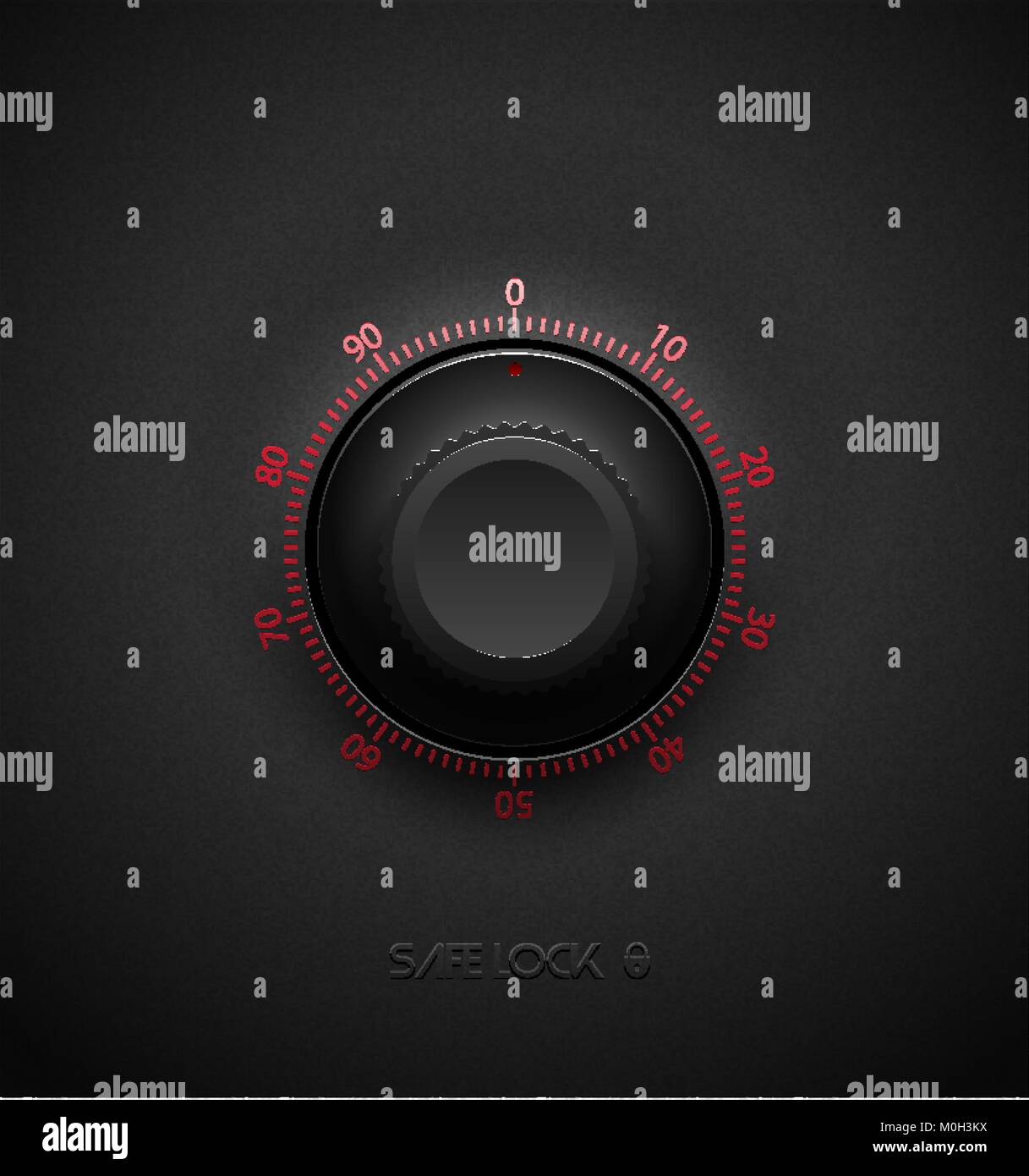 Combination lock on black Stock Vector Images - Alamy