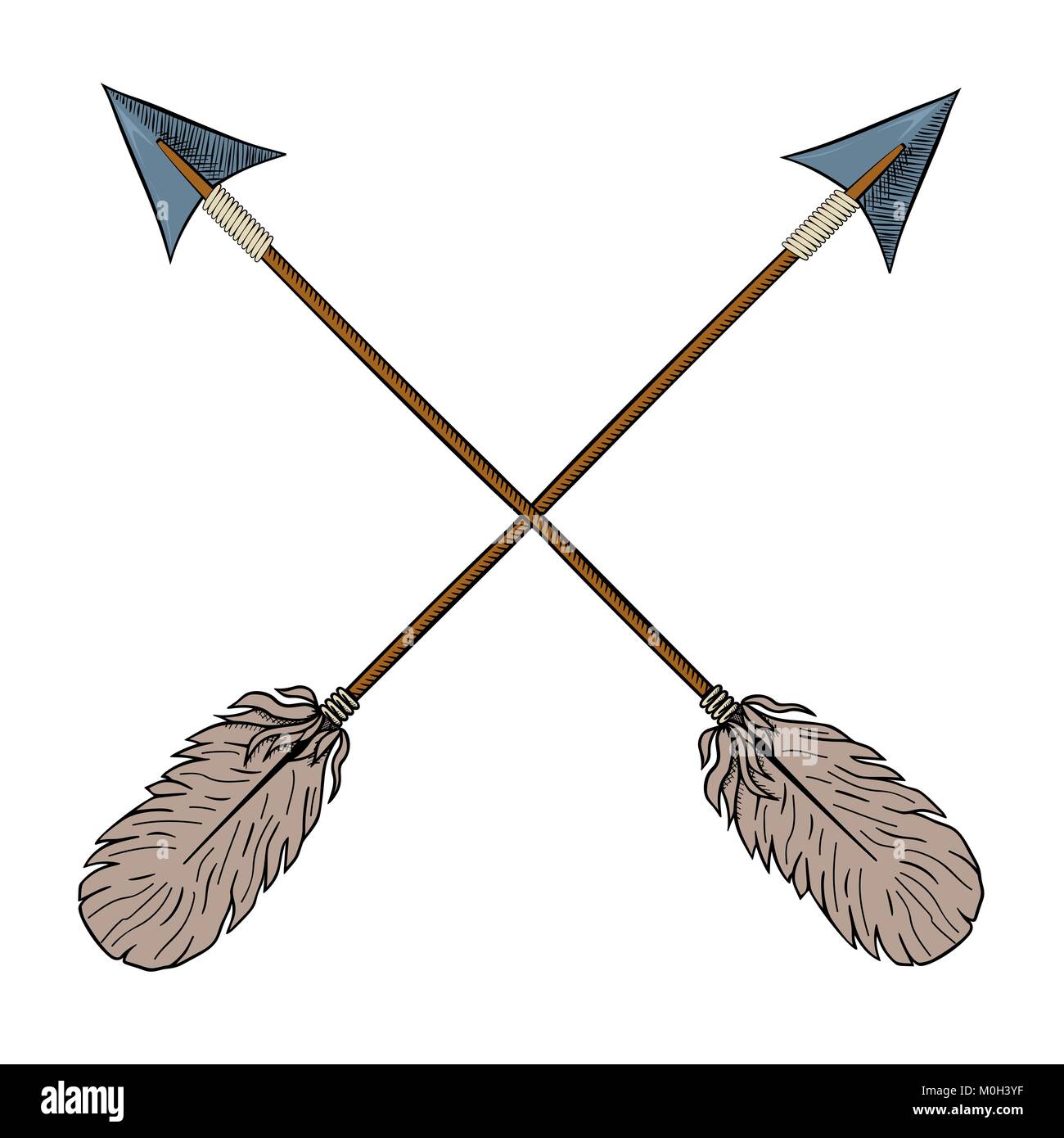 Native American Arrows Crossed