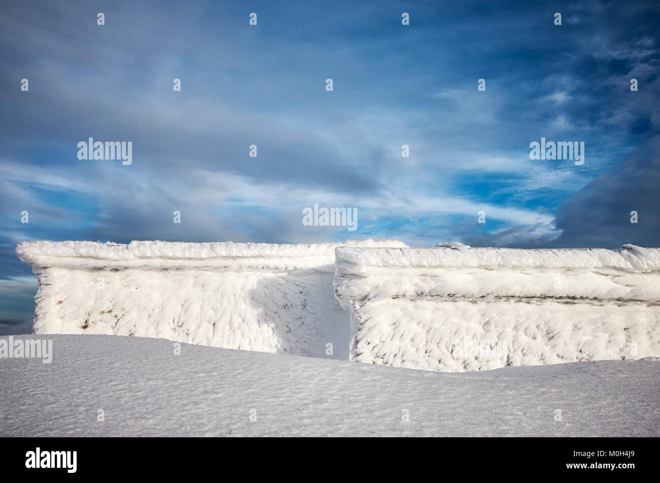 Mountain shelter covered with snow and frost Stock Photo - Alamy