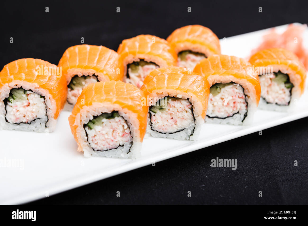 Fuji roll served on a plate Stock Photo - Alamy