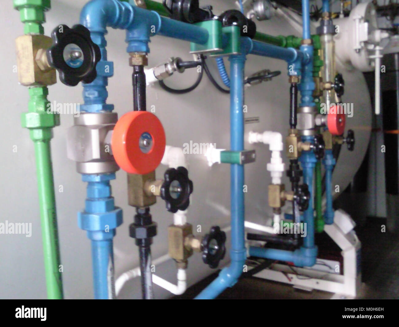 A technical image documenting a pneumatic canalization system with ...